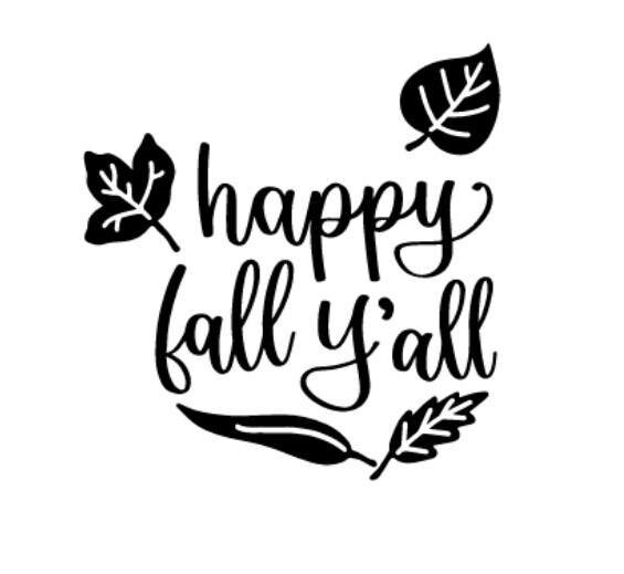 Happy Fall Y'all.vinyl Decal.water Bottle Sticker.vinyl Decal.glass ...