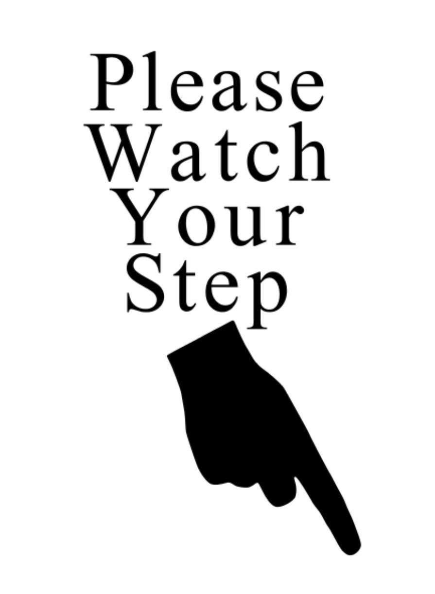 Please Watch Your Step, Decal, Door Sticker, Stairs, Walking, Bumper ...