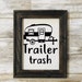 Trailer Trash.camping Life.reverse Canvas Sign.handmade Canvas Sign ...