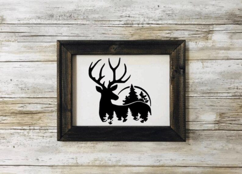 Deer.hunt.reverse Canvas Sign.canvas Sign.picture With Saying.hunting ...