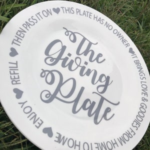 Giving Plate. Sharing Plate. Host Gift. Pass It On. Christmas Plate ...
