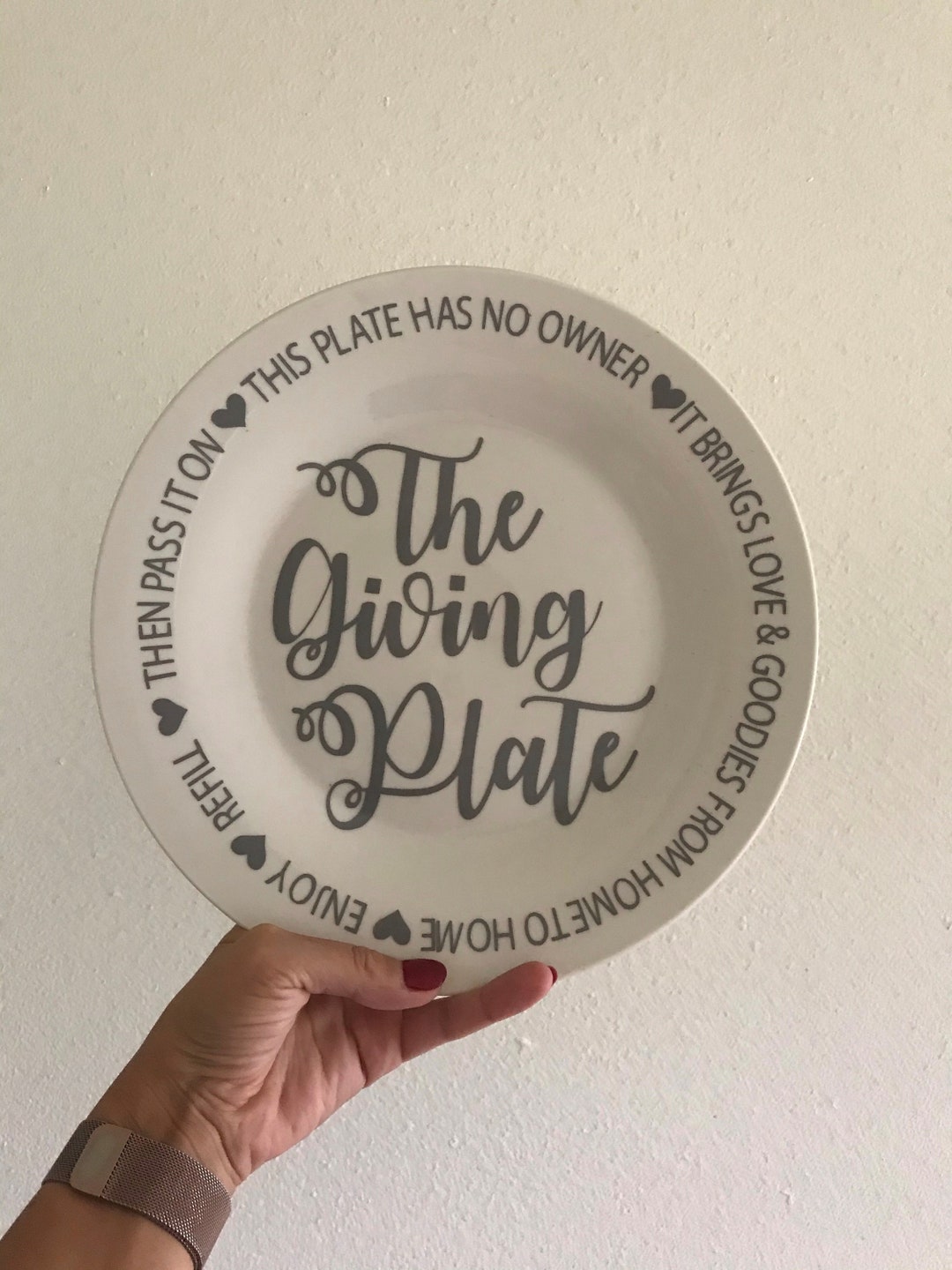 Giving Plate. Sharing Plate. Host Gift. Pass It On. Christmas Plate ...