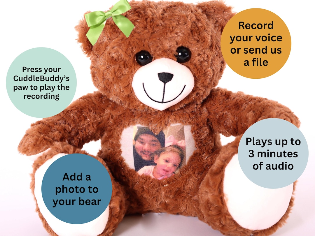 Custom Photo and Voice Stuffed Animal | Personalized Voice Recording ...
