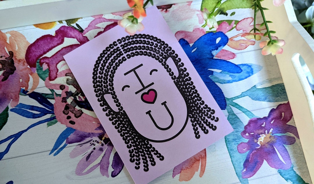 Curly Girl Greeting Card Set: Letterpress Cards With Braids - Etsy