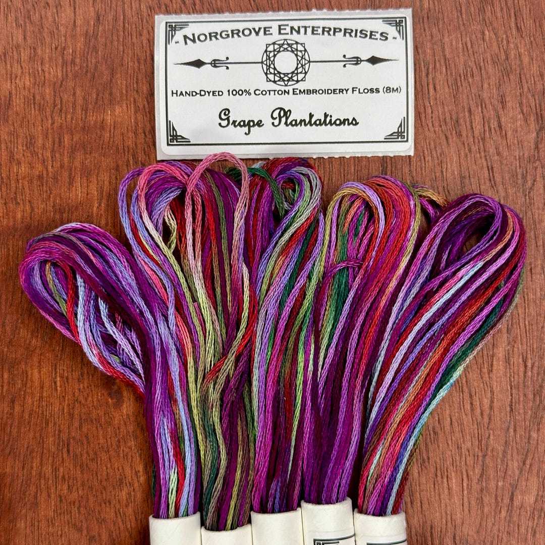 Grape Plantations Variegated Embroidery Floss Hand Dyed Embroidery ...