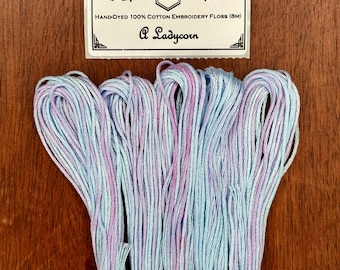 Shadow Sapphire Variegated Embroidery Floss Hand Dyed Embroidery Thread ...