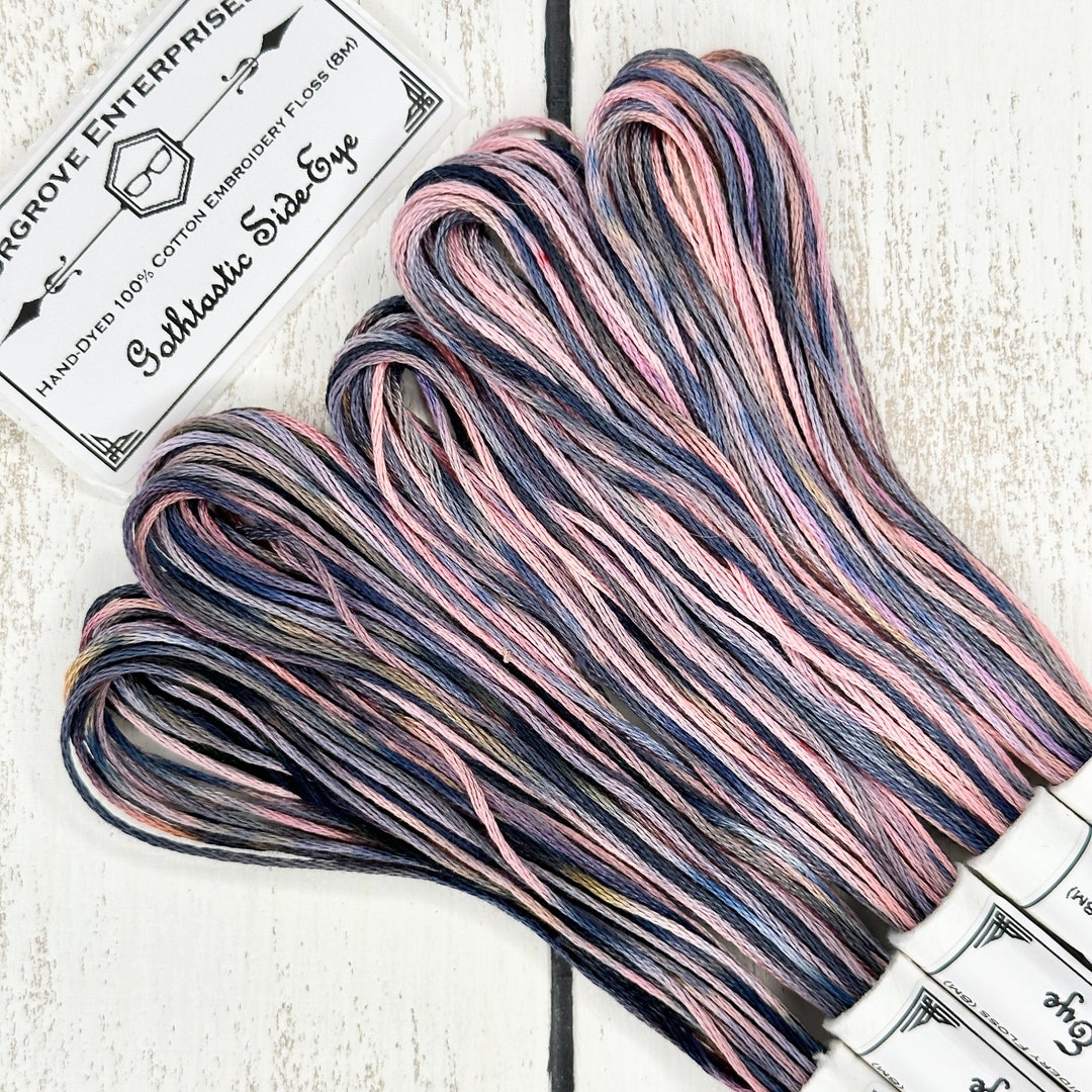 Gothtastic Sideye Variegated Embroidery Floss Hand Dyed Embroidery ...