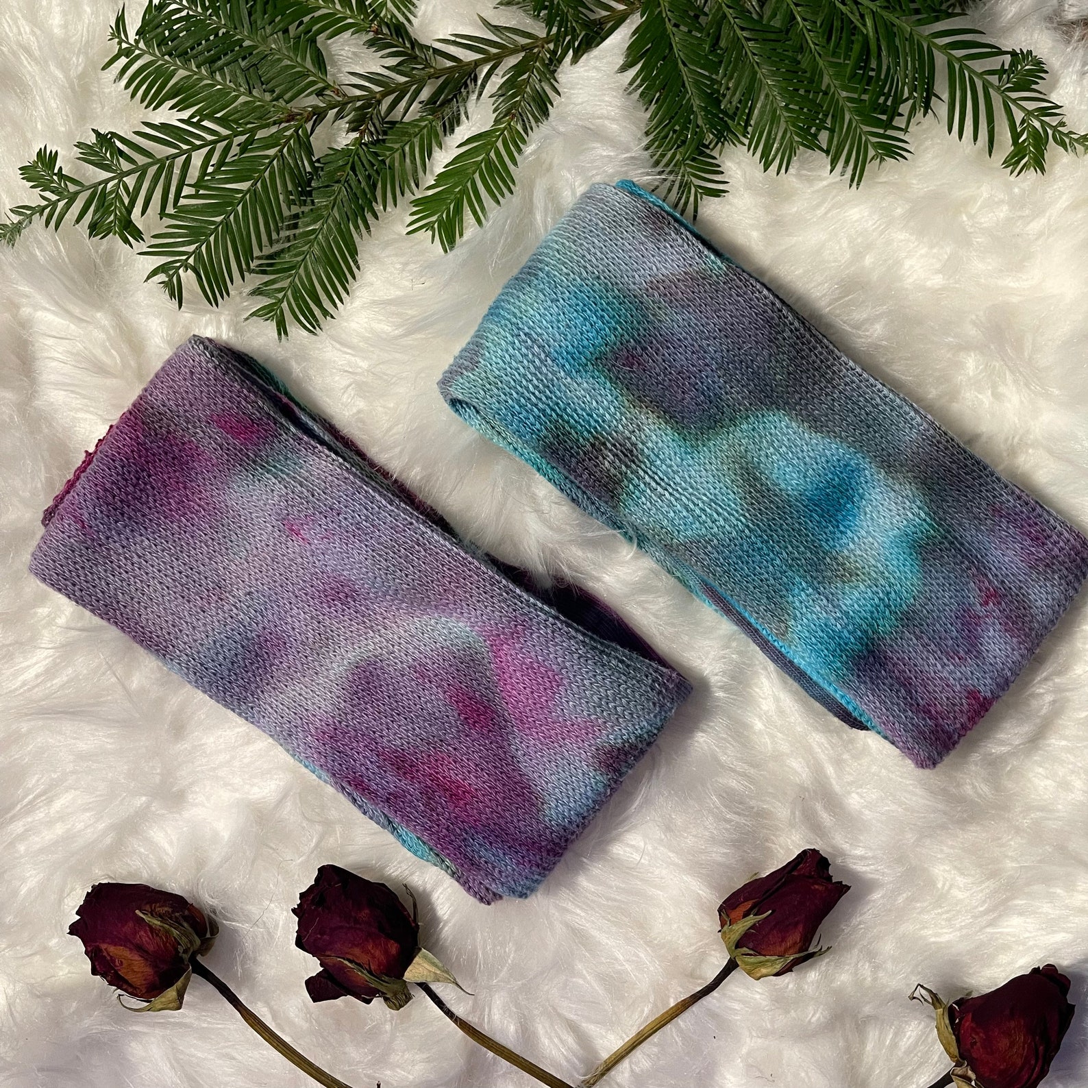 Oceanic Orchid Cotton Thigh High Socks Hand Tie Dyed Design - Etsy