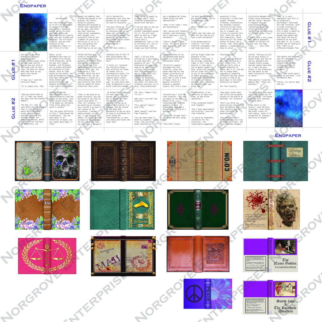 Tiny-time Printable Miniature Book Set 1:12 Scale DIY Fairy - Etsy