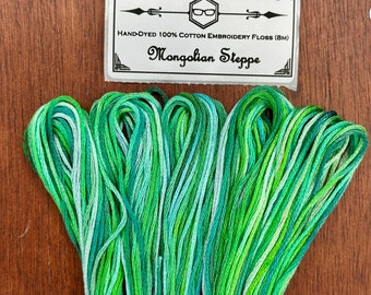 Vulcan Virgo Variegated Embroidery Floss — Hand Dyed Embroidery Thread ...
