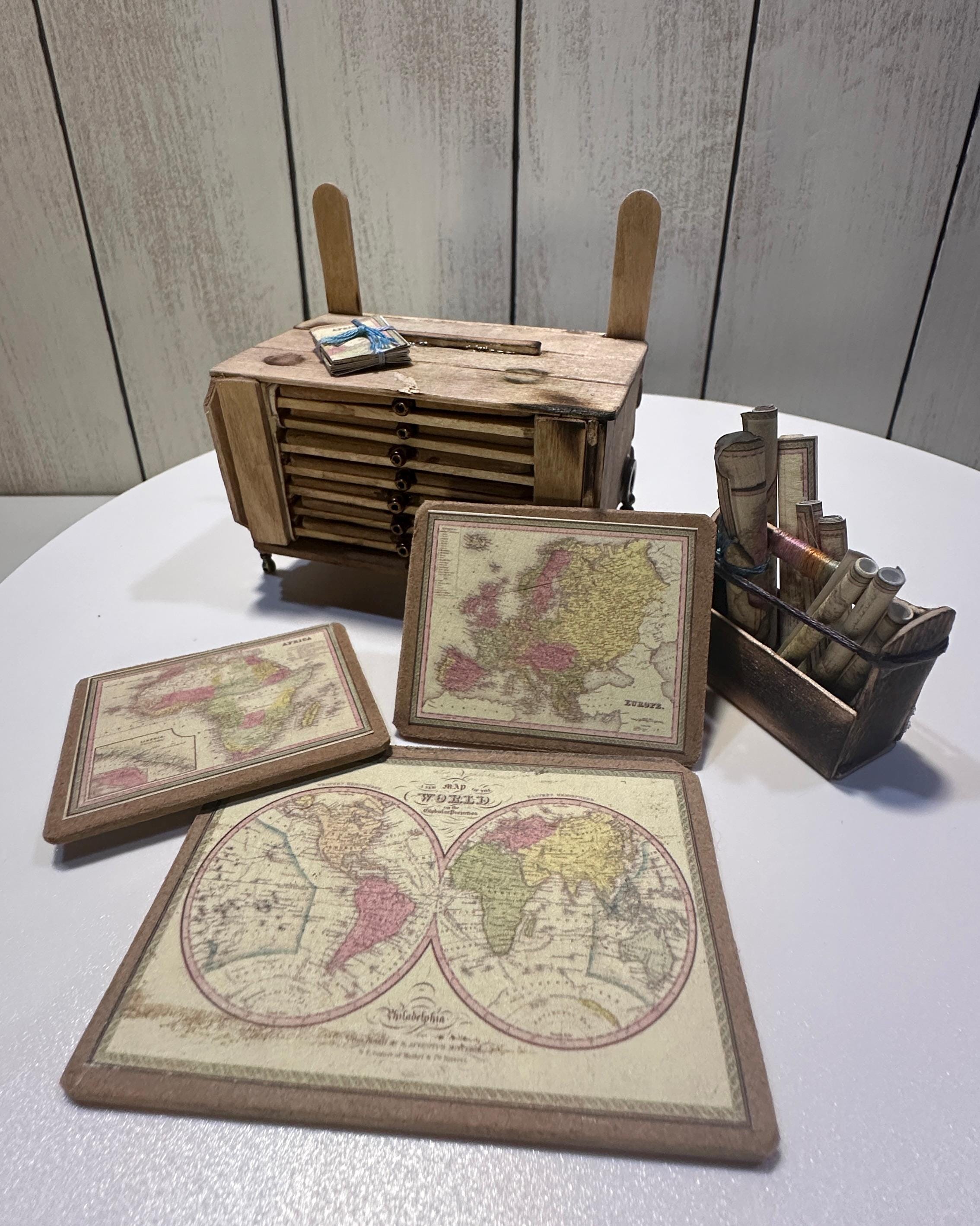 1849 Loc Atlas Printable Map Set 1:12 Scale DIY Fairy Garden Mini Maps ...
