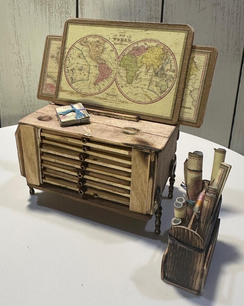 1849 Loc Atlas Printable Map Set 1:12 Scale DIY Fairy Garden Mini Maps ...