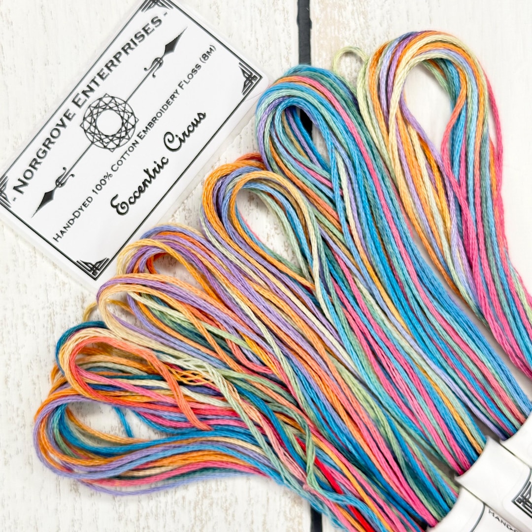 Eccentric Circus Variegated Embroidery Floss Hand Dyed Embroidery ...