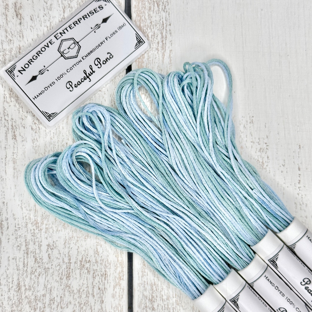 Peaceful Pond Variegated Embroidery Floss Hand Dyed Embroidery Thread ...