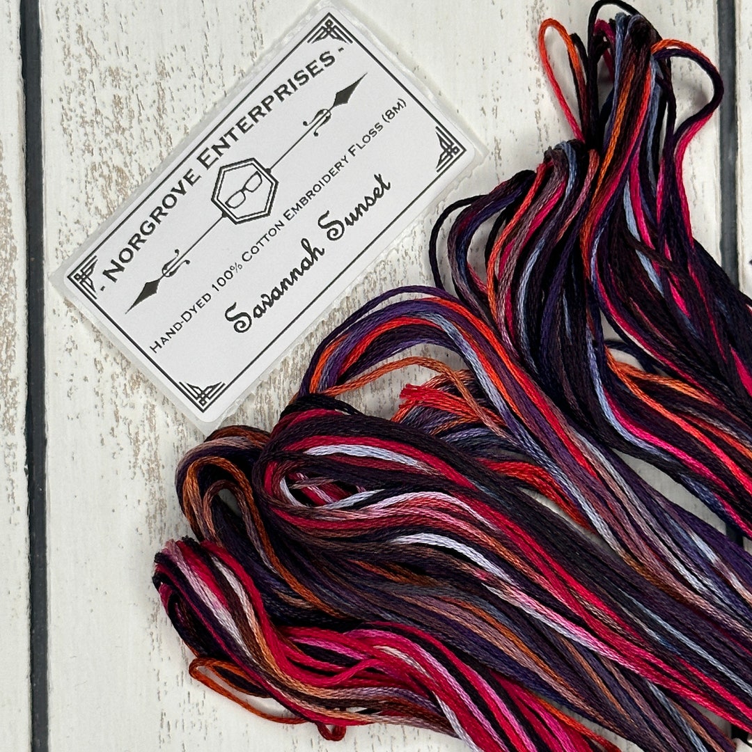 Savannah Sunset Variegated Embroidery Floss Set Hand Dyed Embroidery ...