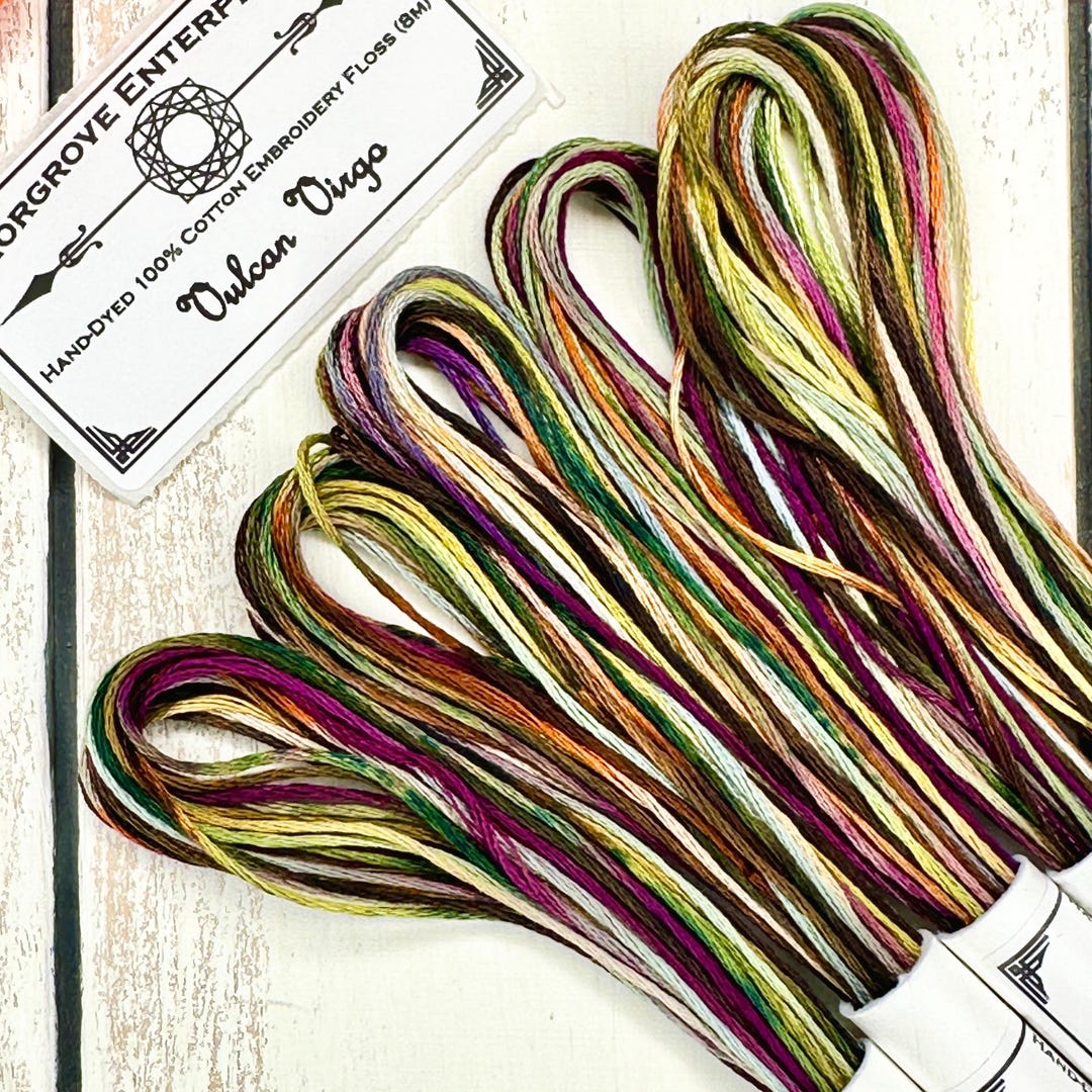 Vulcan Virgo Variegated Embroidery Floss Hand Dyed Embroidery Thread in ...