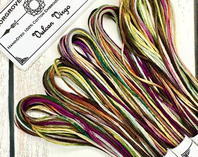 Vulcan Virgo Variegated Embroidery Floss — Hand Dyed Embroidery Thread ...
