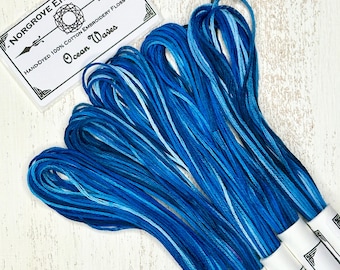 Plumethyst Variegated Embroidery Floss Hand Dyed Thread in Shades of ...