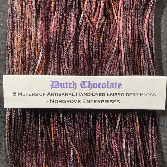Dutch Chocolate Variegated Embroidery Floss Hand Dyed - Etsy