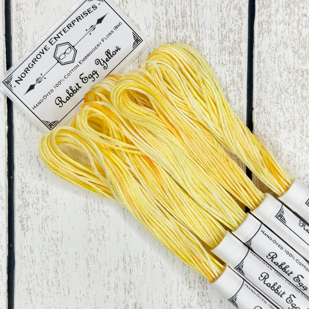 Rabbit Egg Yellow Variegated Embroidery Floss Hand Dyed Embroidery ...
