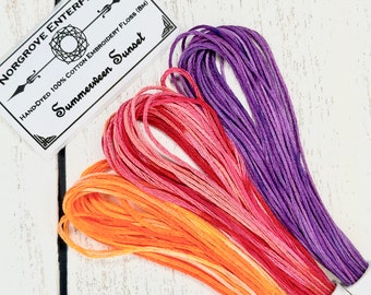 Goth Confetti Variegated Embroidery Floss Set Hand Dyed Embroidery ...