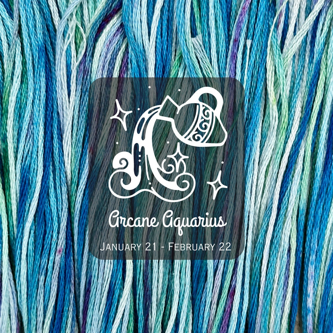Arcane Aquarius Variegated Embroidery Floss in Shades of Blue Aqua and ...
