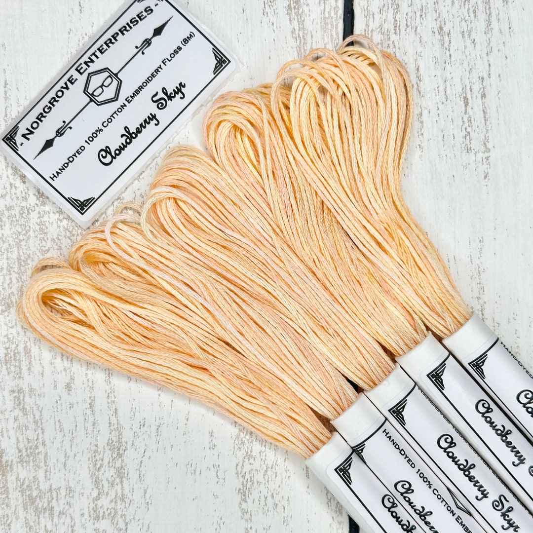 Cloudberry Skyr Variegated Embroidery Floss Hand Dyed Embroidery Thread ...
