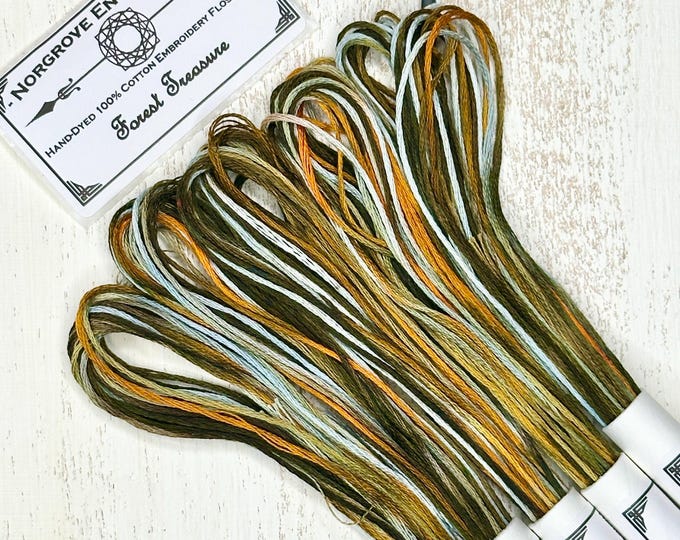 Forest Treasure Variegated Embroidery Floss Hand Dyed Embroidery Thread ...