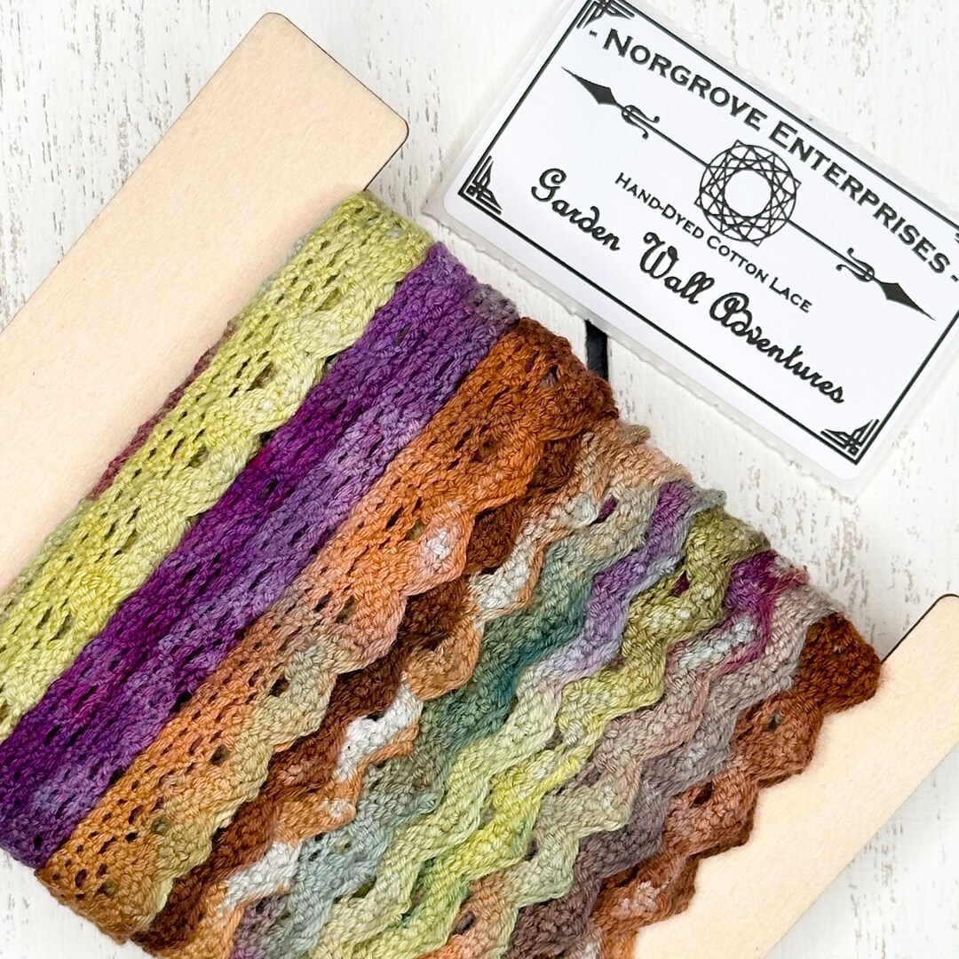 Garden Wall Adventures 3/8 Inch Hand Dyed Cotton Lace 5 Yards of Lace ...
