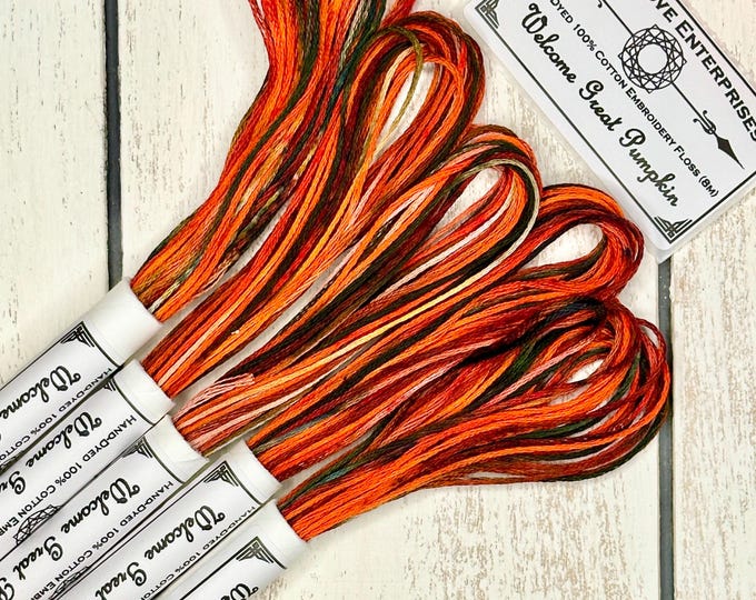 Welcome Great Pumpkin Variegated Embroidery Floss Hand Dyed in Shades ...