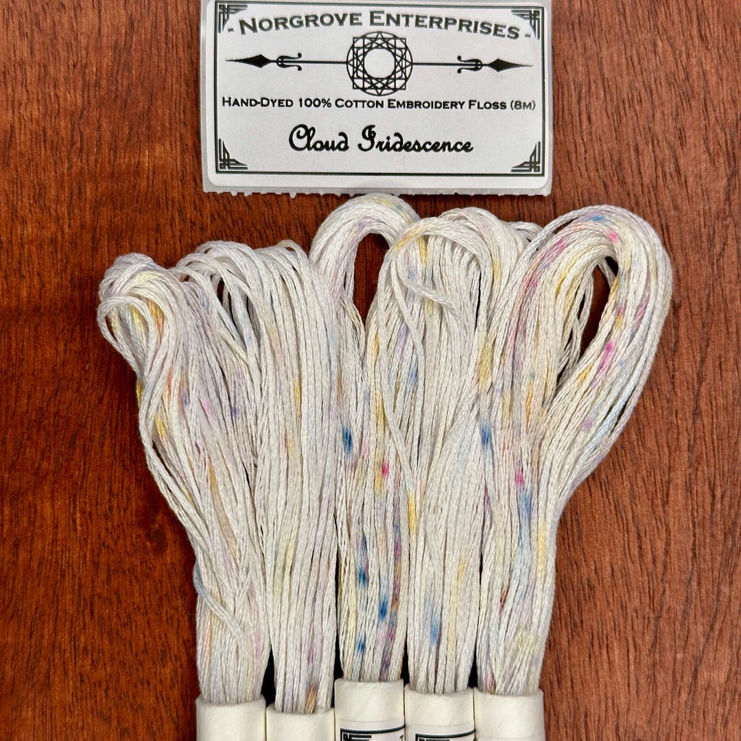 Cloud Iridescence Variegated Embroidery Floss Hand Dyed Embroidery ...