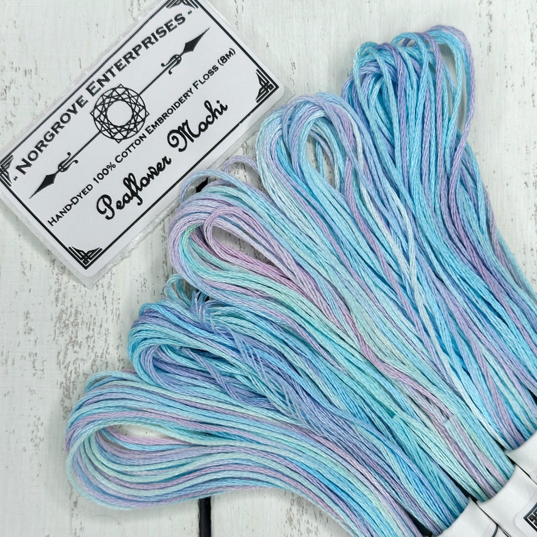 Peaflower Mochi Variegated Embroidery Floss Hand Dyed Embroidery Thread ...