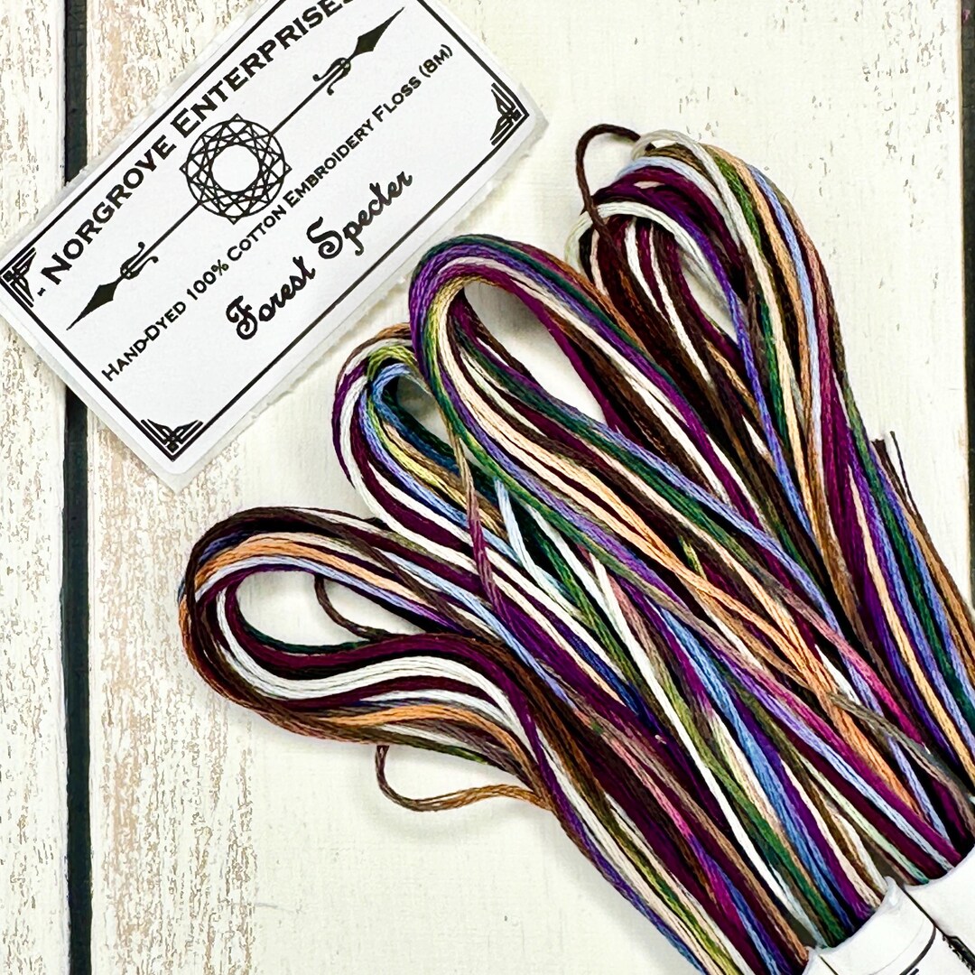 Forest Specter Variegated Embroidery Floss Set Hand Dyed Embroidery ...