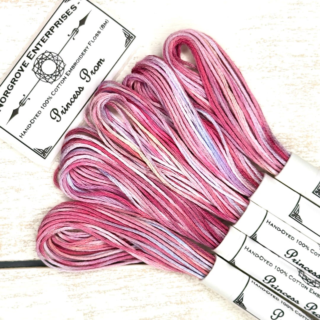 Princess Prom Variegated Embroidery Floss Hand Dyed Embroidery Thread ...