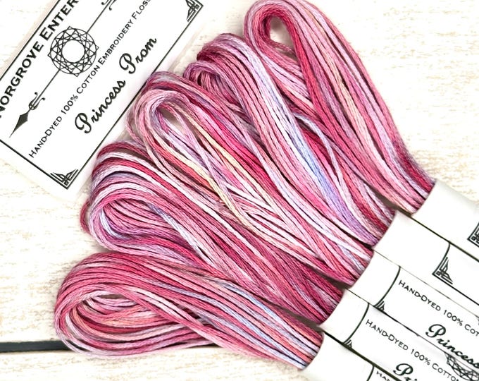 Elven Amethyst Variegated Embroidery Floss Hand Dyed Embroidery Thread ...