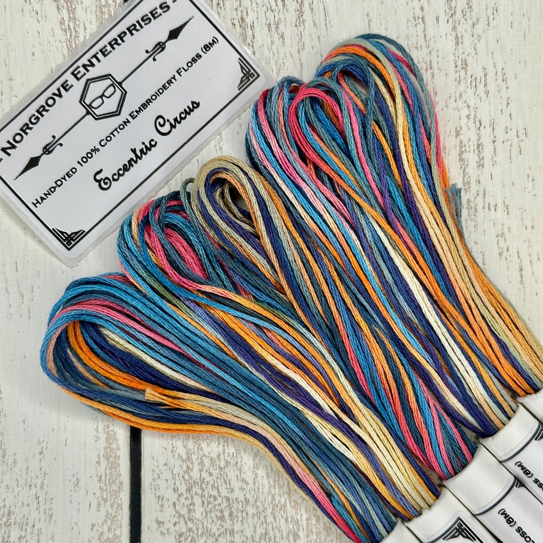 Eccentric Circus Variegated Embroidery Floss Hand Dyed Embroidery ...