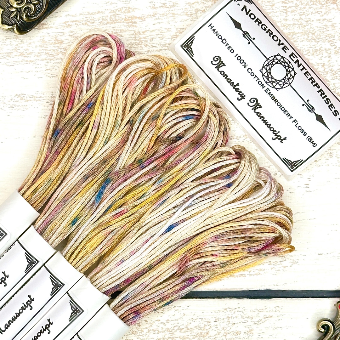 Monastery Manuscript Variegated Embroidery Floss Hand Dyed Cross Stitch ...