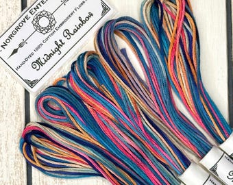 Vulcan Virgo Variegated Embroidery Floss — Hand Dyed Embroidery Thread ...