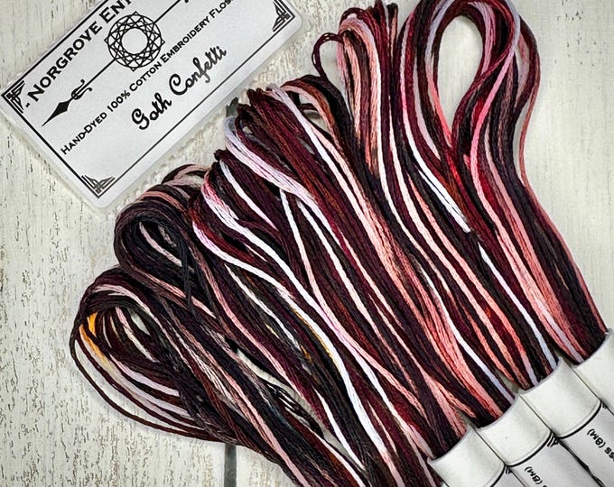 Goth Confetti Variegated Embroidery Floss Set Hand Dyed Embroidery ...