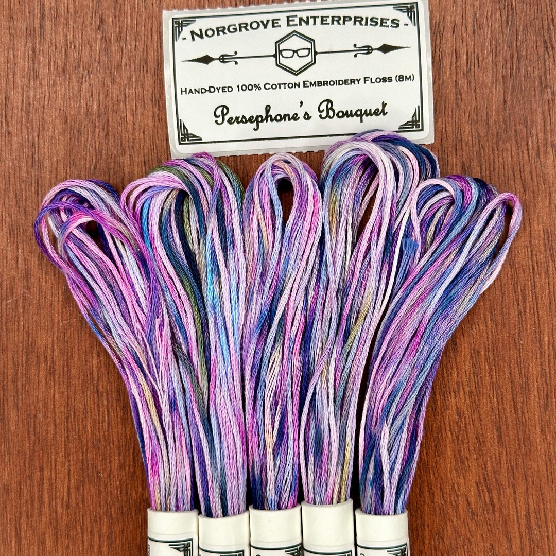 Persephone's Bouquet Variegated Embroidery Floss Hand Dyed Embroidery ...
