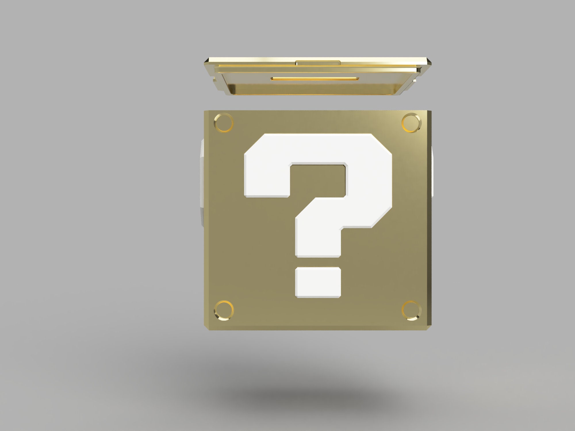 Mario Question Block With Coin Slot - 3D Printable Files - Etsy