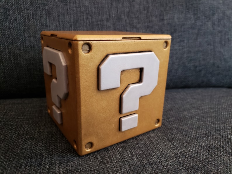 Mario Question Block With Coin Slot - 3D Printable Files - Etsy