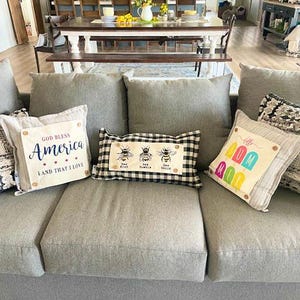 Interchangeable Holiday Pillow Panels, Seasonal Custom Mother's Day ...