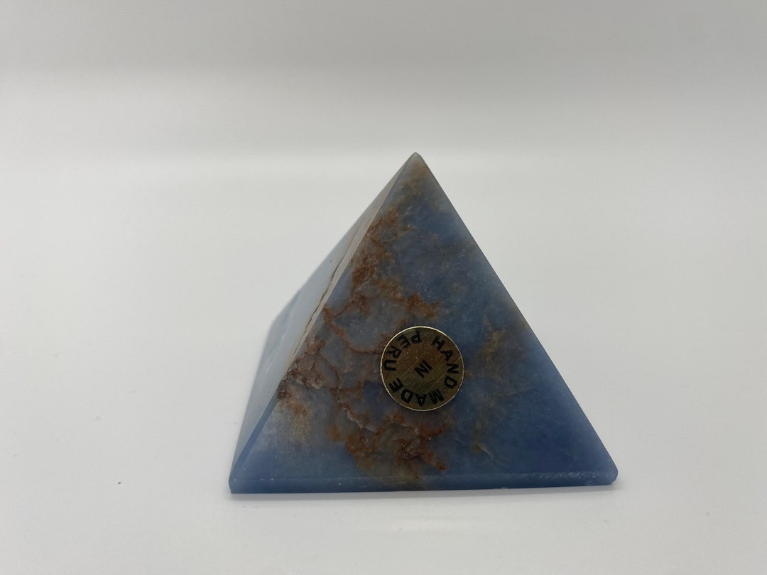 Angelite Stone Crystal Pyramid - Etsy
