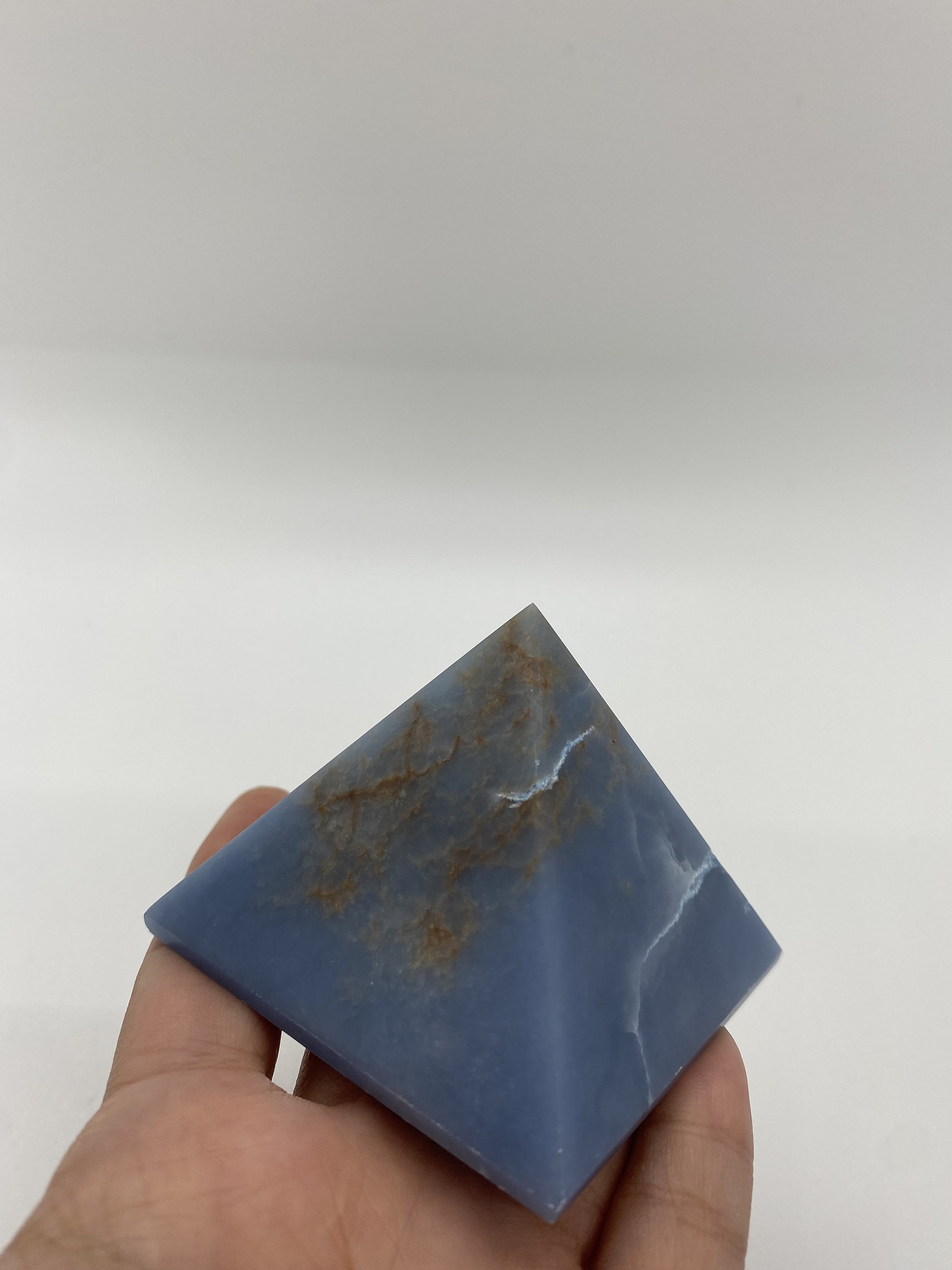 Angelite Stone Crystal Pyramid - Etsy