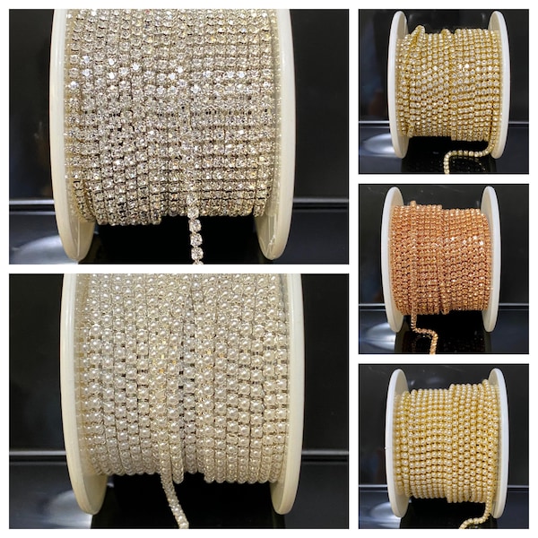 Rhinestone Cup Chain - Etsy