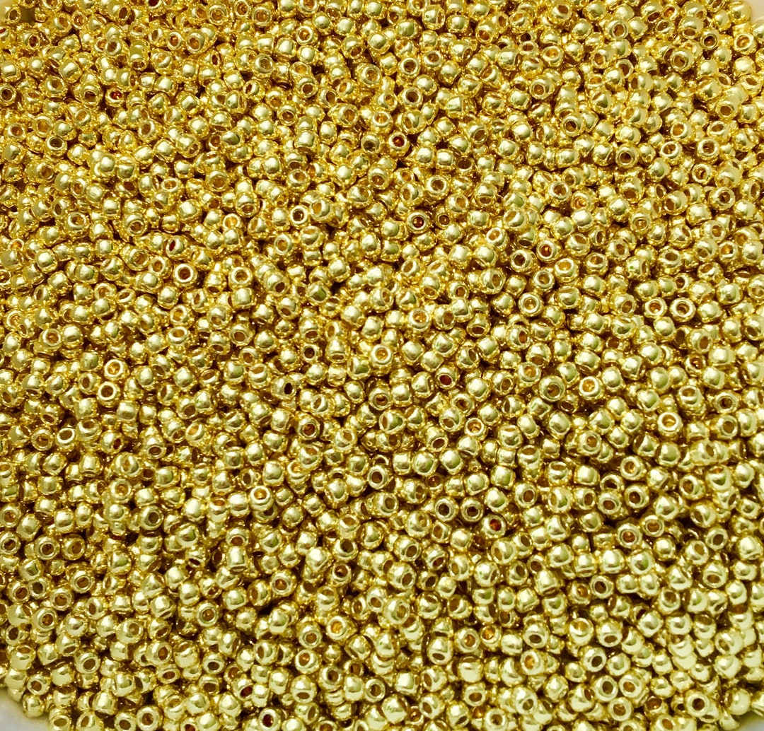 20 Grams Lemon Gold Permafinish Tpf590 11/0 Toho Japanese Round Seed ...