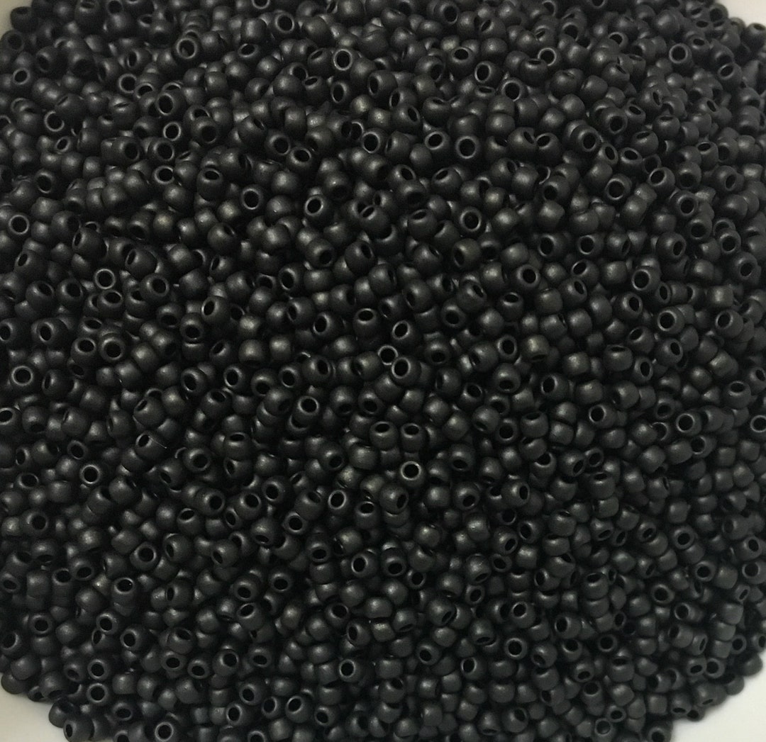 20 Grams Jet Black Opaque Semi-glazed T2612F Toho Japanese Round Seed ...