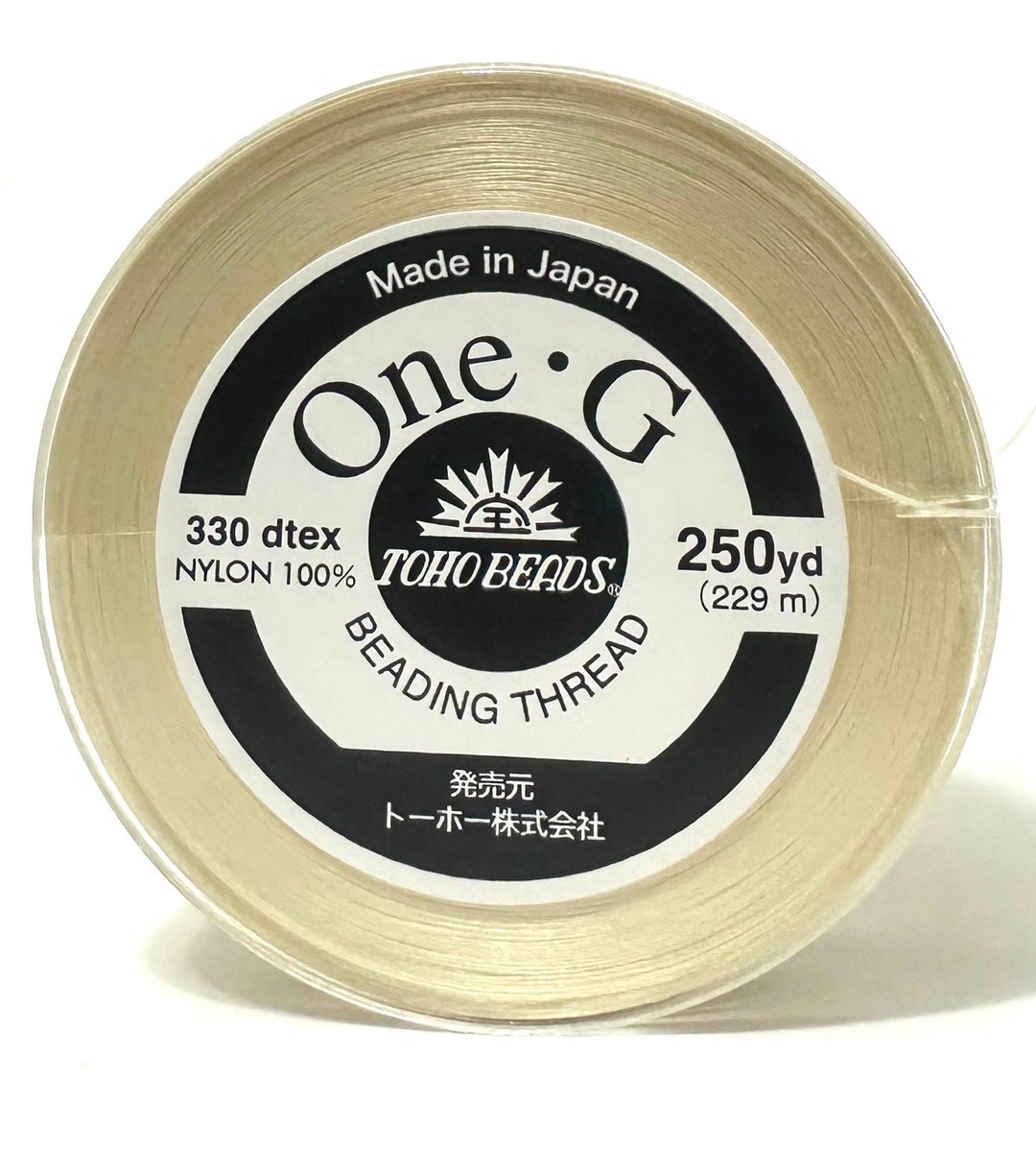 TOHO One G Thread 250 Yard Spool Cream Beading Thread, TOHO Thread ...
