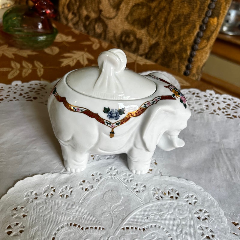 Porcelain Elephant - Etsy
